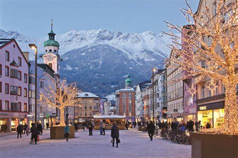 Christmas Market In The Maria Theresien Straße Innsbruck Christmas