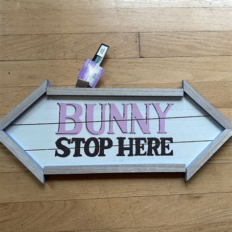 Wall Decor Bunny Stops Here Sign Poshmark