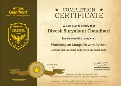 Divesh Chaudhari On Linkedin Mongodb Python Databasedevelopment