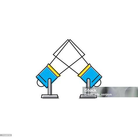 간단한 평면 스포트라이트 벡터 아이콘입니다 스포트 라이트 픽토그램 흰색 배경에 고립 된 엠 블 럼 그래픽 및 웹 디자인에 대 한 현대 간단한 아이콘 스타일 0명에 대한 스톡