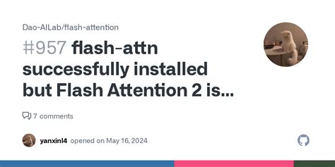 flash attn successfully installed but flash attention 2 is not