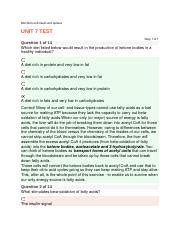 WGU Biochem Unit Quizzes And Tests Docx Biochem Unit Exam And Quizzes UNIT TEST Step Of