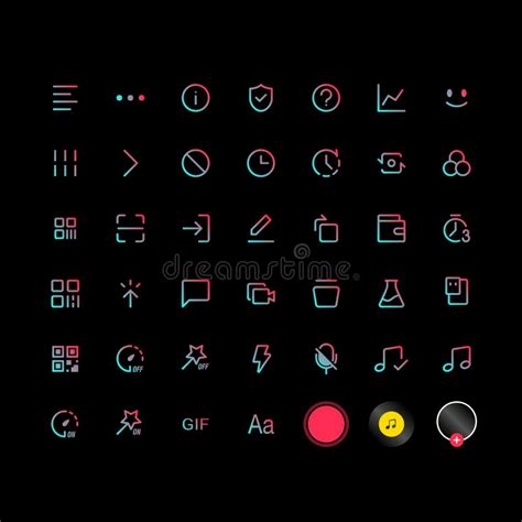 Social Media Interface Application Icon Stock Vector Illustration Of