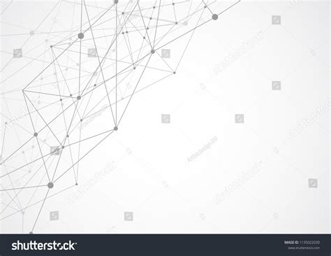 Abstract Connecting Dots Lines Connection Science Stock Vector Royalty