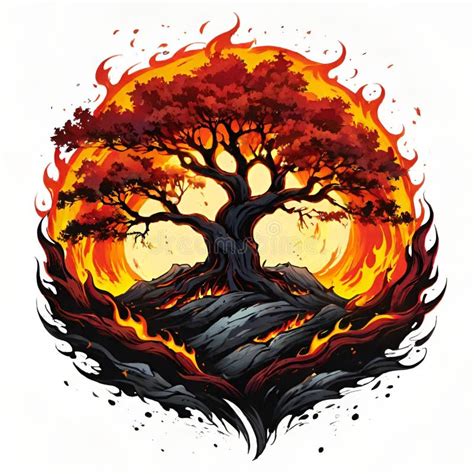 Fire Trees Drawing Stock Illustrations Fire Trees Drawing Stock Illustrations Vectors