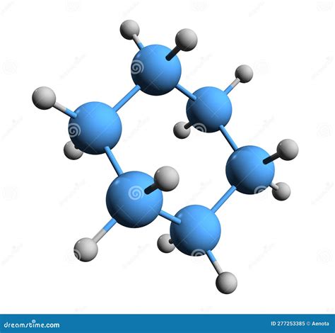 3d Image Of Cyclohexane Skeletal Formula Stock Illustration Illustration Of Precursor Benzene