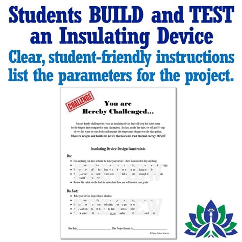 Thermal Energy Heat Project Design An Insulating Device Flying Colors Science