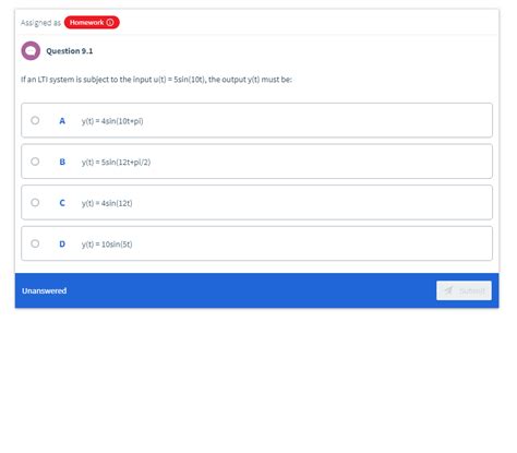 Solved Assigned As Homework Question If An LTI System Is Chegg