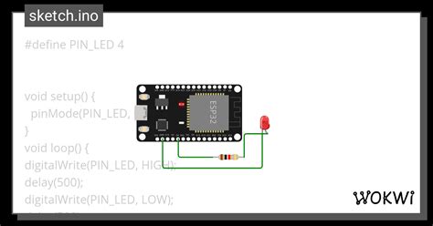 Case01ledblinking Wokwi Esp32 Stm32 Arduino Simulator