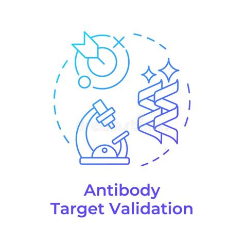 Antibody Target Validation Blue Gradient Concept Icon Stock