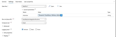 azure pagination in adf data flow stack overflow