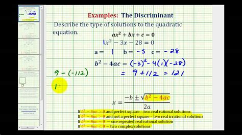 If A Quadratic Equation Has One Repeated Real Solution Tessshebaylo