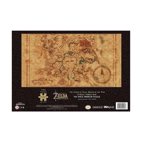 The Legend Of Zelda™ Hyrule Map 1000 Piece Puzzle —