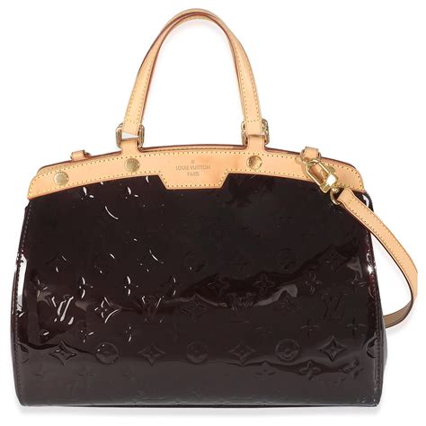Louis Vuitton Amarante Monogram Vernis Brea Gm Dark Red Patent Leather