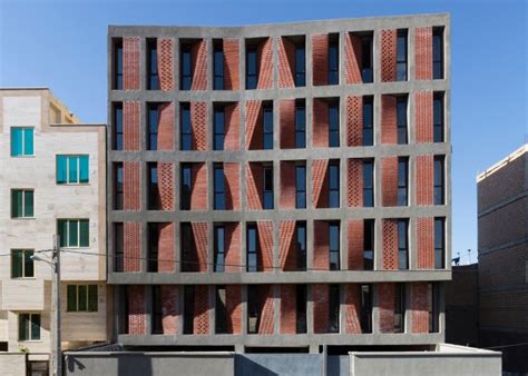 Perforated Brick Screens Act As Curtains For Tehran Housing