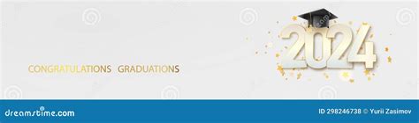 Congrats Class Of 2020 Lettering With Graduation Hat Isolated On White