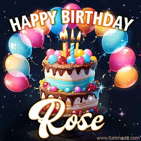 Colorful Cake Animation With Name Rose Download On