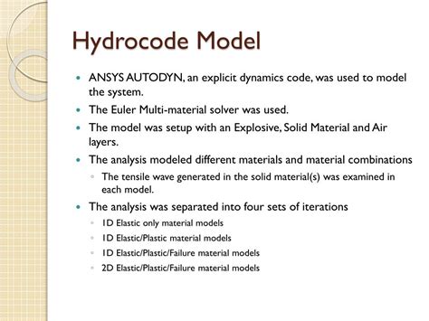 Ppt Analysis Of Multi Material Plates Under Explosive Loading