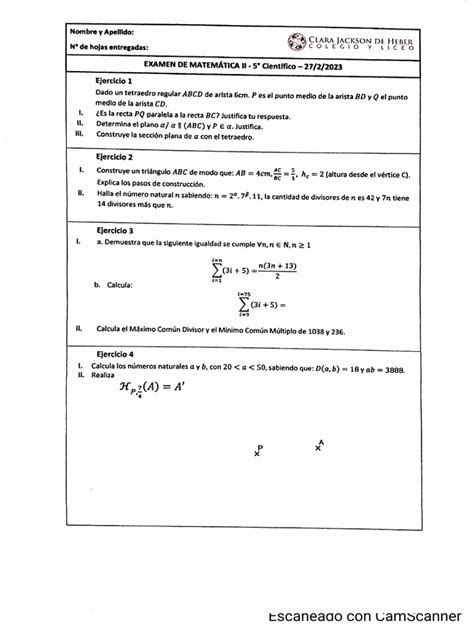 Matemática Ii Quinto C 2 2023 1 1 Pdf