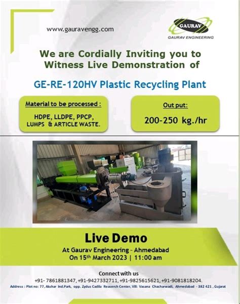 Arpit Patel On Linkedin Dear Friends We Are Having A Demo At Our Plant On The Date
