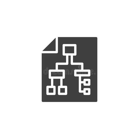A Document With A Hierarchical Tree Vector Icon Stock Vector