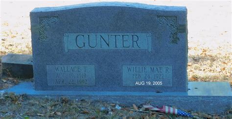 Willie Mae Rabon Weimer Brazell Gunter 1922 2005 Find A Grave Memorial