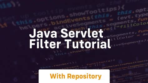 Java Servlet Filter Tutorial Youtube
