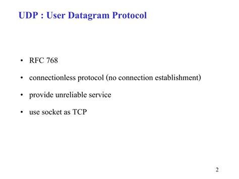 Ppt Udp User Datagram Protocol Powerpoint Presentation Free