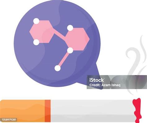 흡연은 독성 화학 물질 개념을 생성 니코틴 바인딩 벡터 색상 아이콘 디자인 아니 담배 일 기호 금연 흡연 기호 담배 또는 흡연자