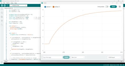 RC Circuit With Serial Plotter IDE X Arduino Forum