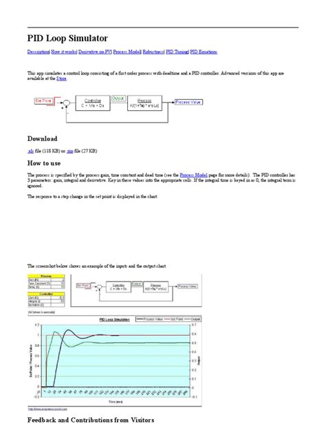 Pid Loop Simulator Download Pdf Science Technology Engineering And