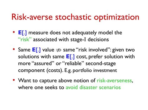ppt risk averse stochastic optimization models algorithms