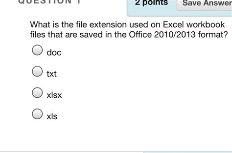 Solved PointsSave Answer What Is The File Extension Used Chegg