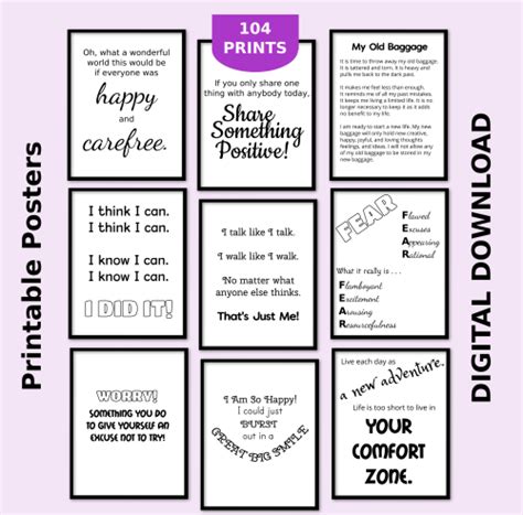 Positive Printable Posters Believe In Yourself