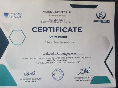 Ishwari Golappanavar On Linkedin Internship Webdevelopment