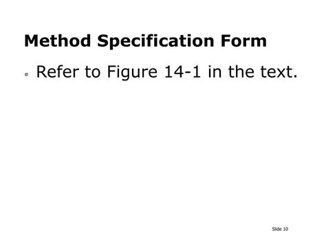 Ppt Method Specification Section In Chapter 14 Powerpoint