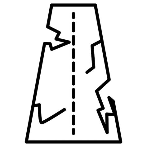 Premium Vector Road Crack Vector Illustration