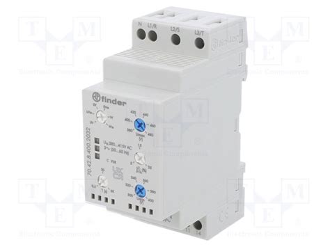 704284002032 Finder Voltage Monitoring Relay For Din Rail Mounting Dpdt 05÷60s Tme