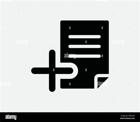 add new document file paper folder doc black and white web icon sign