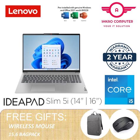 Lenovo Ideapad Slim Irl Xf Gmj Wuxga Laptop Cloud Grey I P Gb Gb Ssd