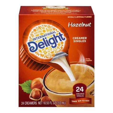 International Delight Hazelnut Coffee Creamer Singles 24ct 0 44 Fl Oz