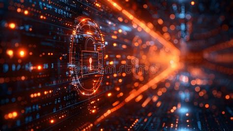 Cybersecuritys Lock On The World Of Code Stock Illustration Illustration Of Encrypted Code