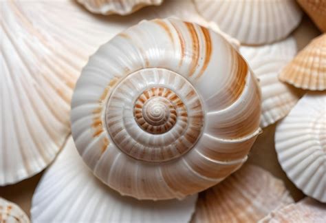 Premium Photo A Seashell With A Spiral Pattern Showing The Intricate Details Of The Shells Surface