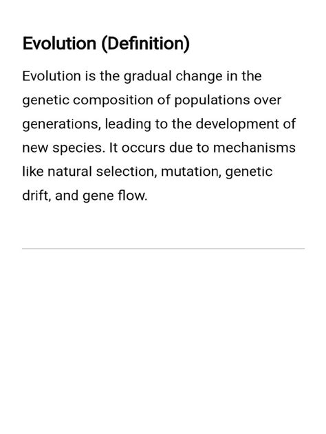 Evolution Darwin Theory And Other Concepts Pdf