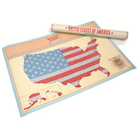 Deluxe United States Scratch Map Usa Travel Scratch Off Map Wall Art