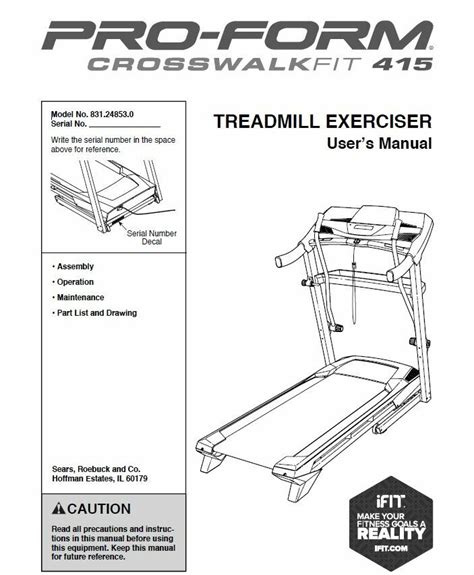 Proform Ifit Treadmill Manual Eoua Blog