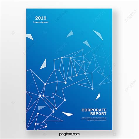 สีฟ้าปกรายงานธุรกิจ เทมเพลตดาวน์โหลดฟรีบน Pngtree