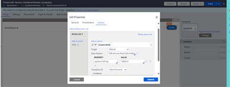 how to create a case in pega when we click on a button which is in