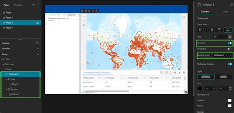 Collapse Expand Sidebar To Show Table Esri Community