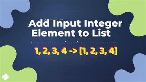 How To Add Integers From Input To A List In Python Youtube